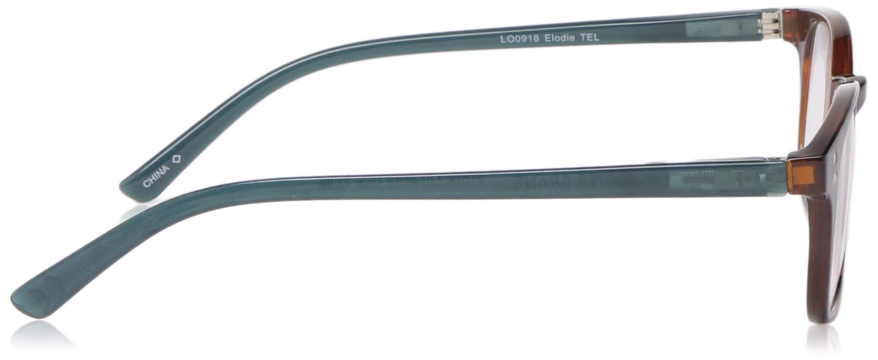 Foster Grant Women's Elodie Round Reading Glasses, Tortoise/Transparent, 59 mm + 3.25