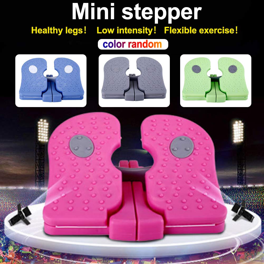 Foot Stepper Machine, Mini Stepper Trainer, Stair Stepper, Fitness Stovepipe Machine, Mini Mute Exercise Machine, Under Desk Steppers for Exercise at Home and Office(Random Color)