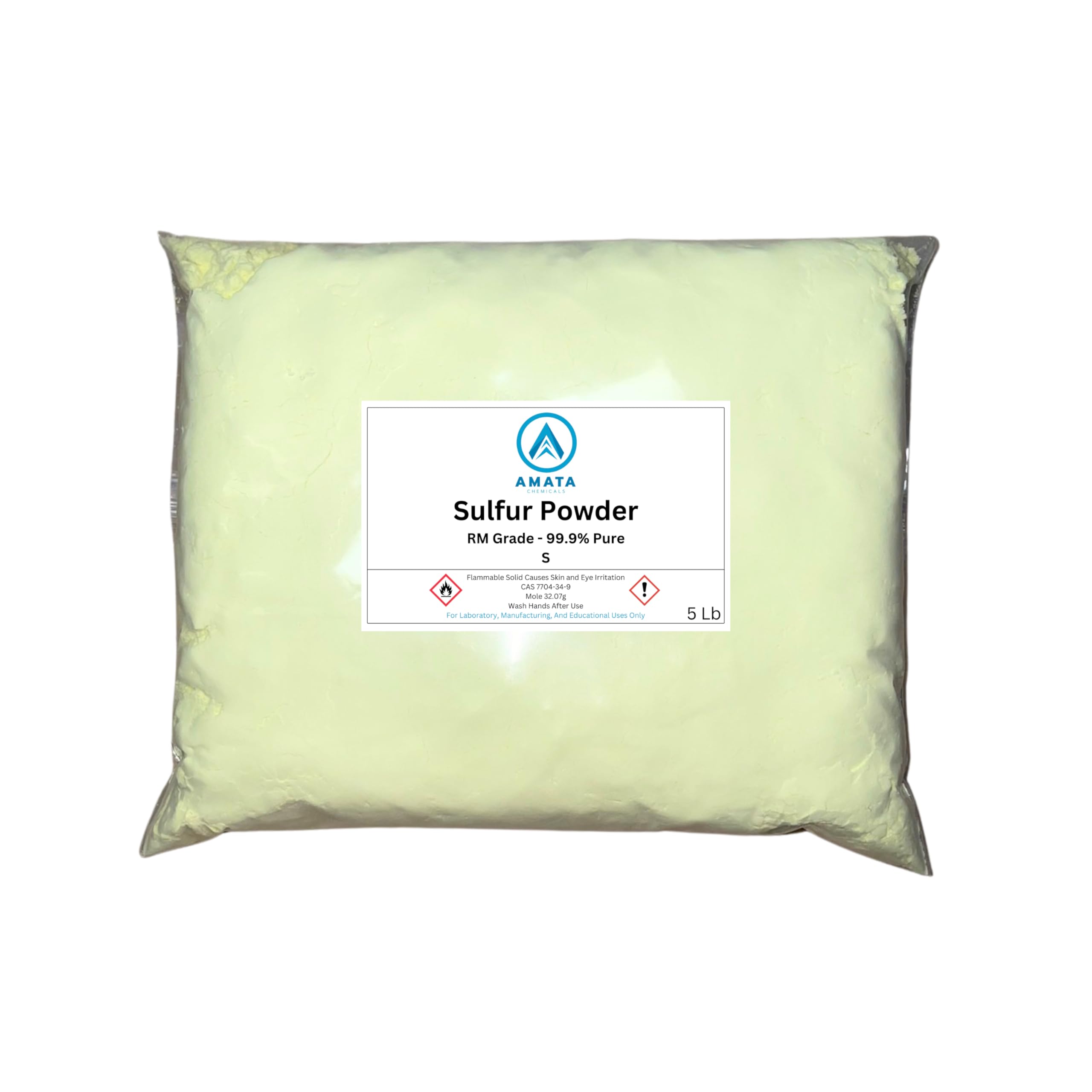 Sulfur Powder 5 lb, 99.9% Pure, RM Grade