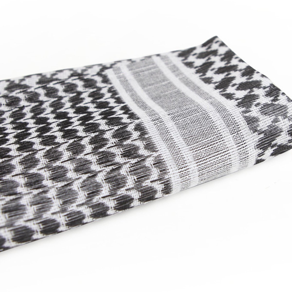 FREE SOLDIER 100% Cotton Military Shemagh Tactical Desert Keffiyeh Head Neck Scarf Arab Wrap(White)