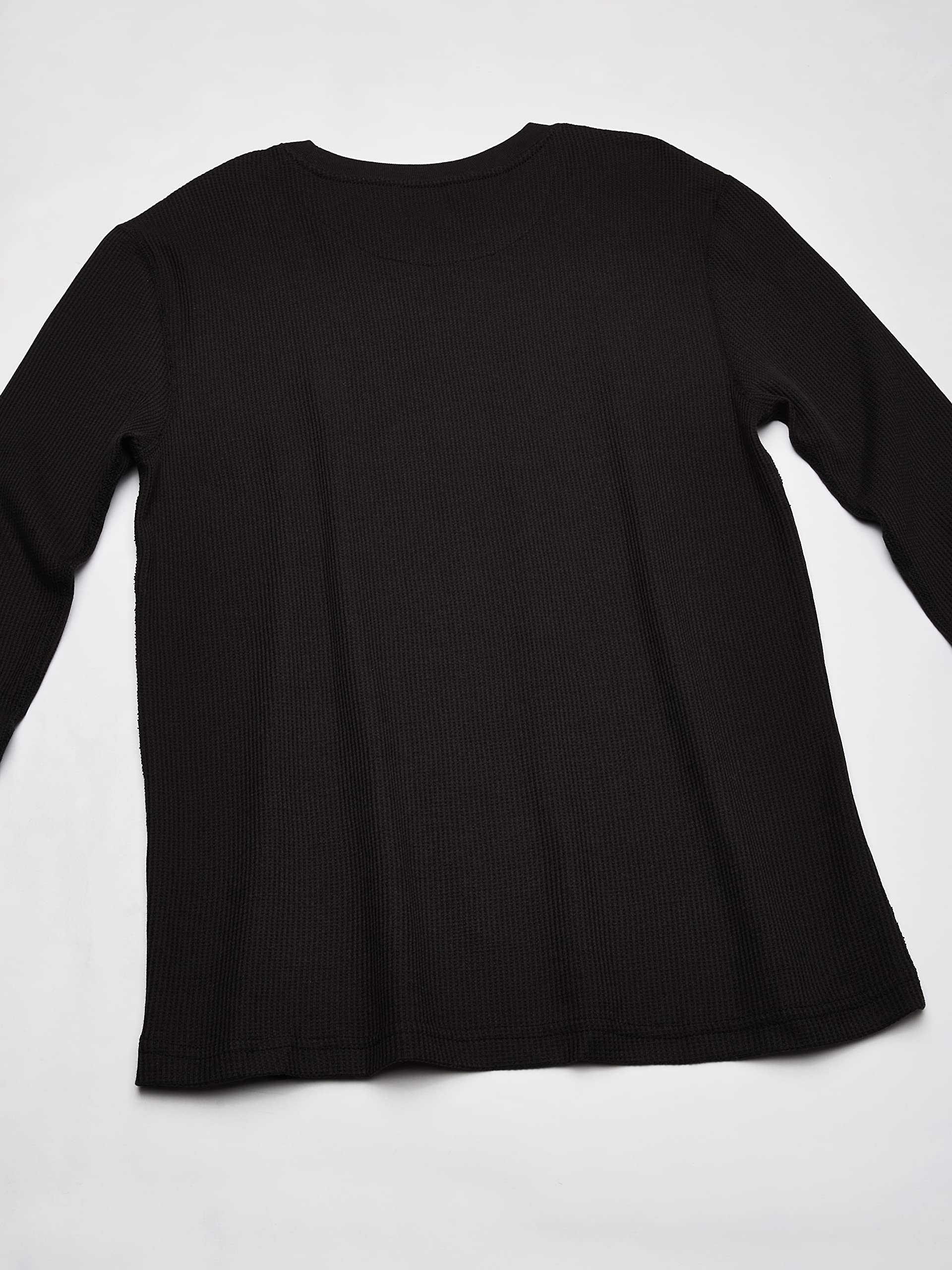 Fruit of the Loom Men's Recycled Waffle Thermal Underwear Crew Top (1 and 2 Packs), Black, Large