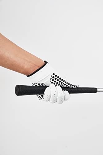 GOLFSKIN Golf Gloves for Men Black Honey Comb Design (X-Small)