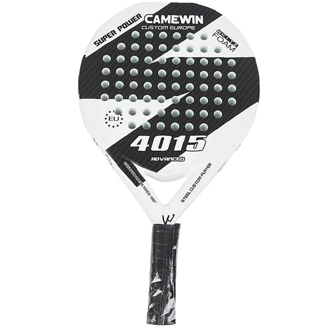 Froiny 1pc Beach Tennis Racket Carbon Fiber Grit Face Eva Memory Foam Core Beach Tennis Racket Outdoor Sport Play Game, White, One Size