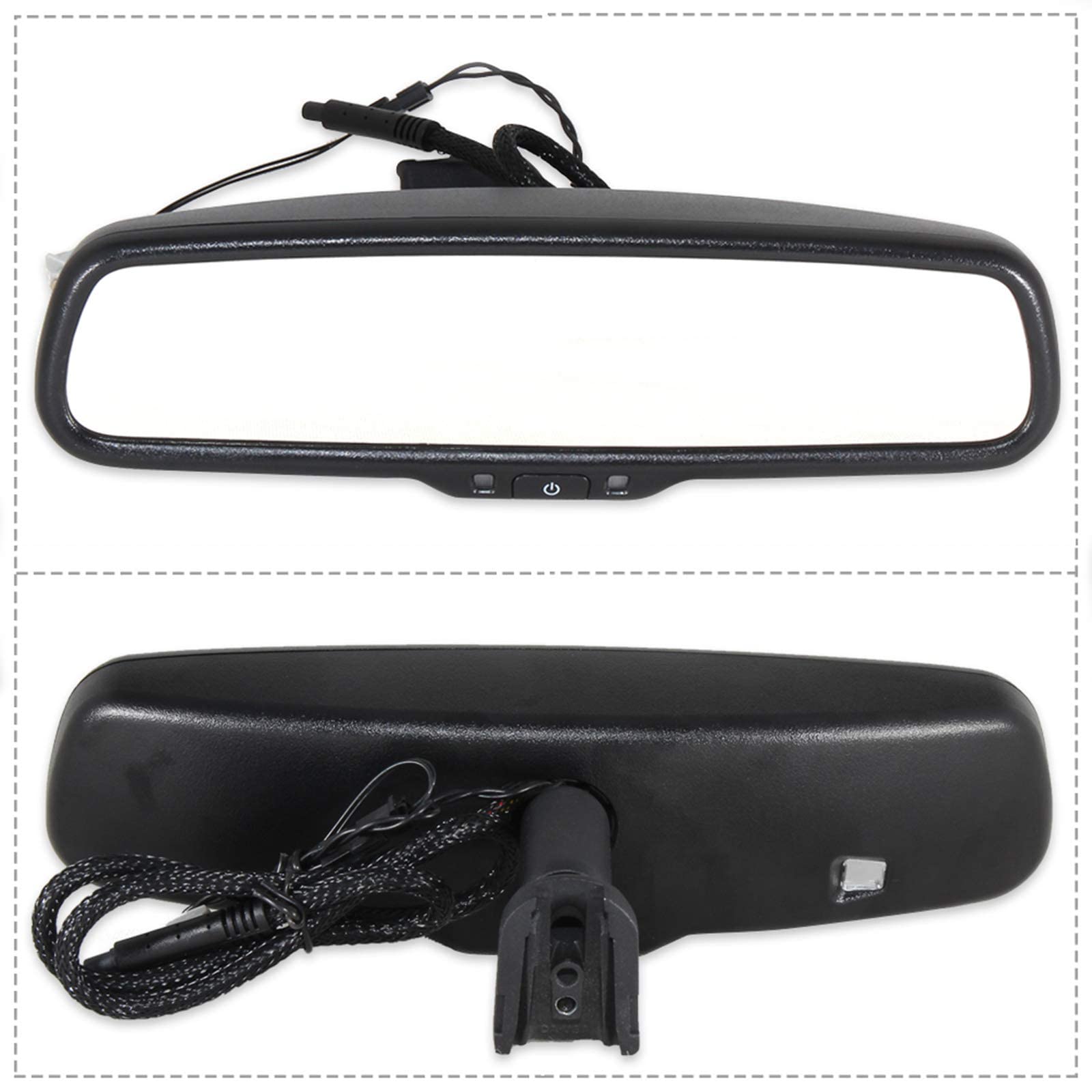for Toyota Tacoma 2005-2014 Tailgate Handle Backup Camera & 4.3" Auto Adjusting Brightness LCD Mirror Monitor Rear View Interior Replacement Car Safety Reverse Parking Cameras Kit