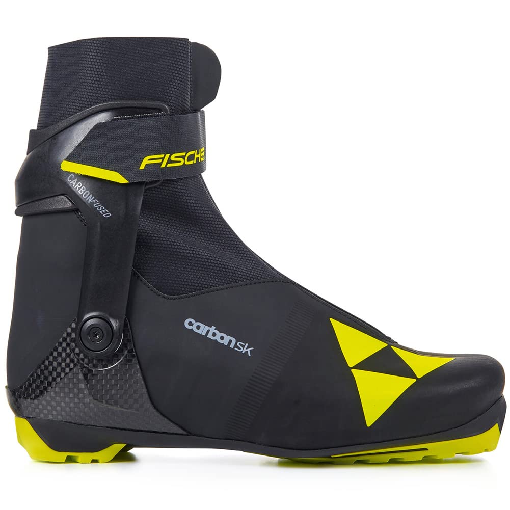 Fischer Unisex Carbon Skate Durable Weatherproof Protective Stable Insulated Nordic Race Skating Ski Boots, 39