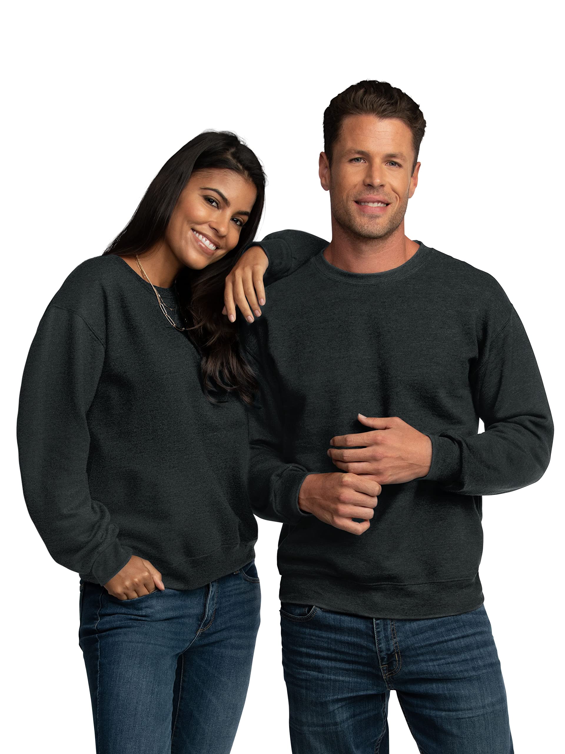 Fruit of the Loom Men's Eversoft Fleece Sweatshirts & Hoodies, Sweatshirt-Black, XX-Large