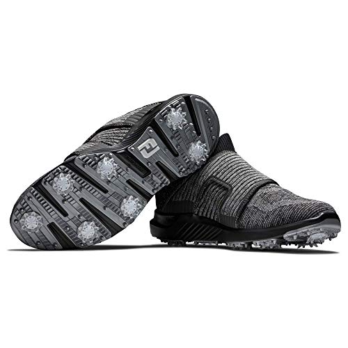 FootJoy Men's Hyperflex Boa Previous Season Style Golf Shoe, Black/Charcoal/Silver, 11