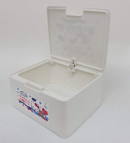 Friend Sanrio Hello Kitty Cute Box with One Touch Open Lid, Makeup Case, Accessory Case, Cosmetic Case, 4.2in x 3.5in x 2.1in