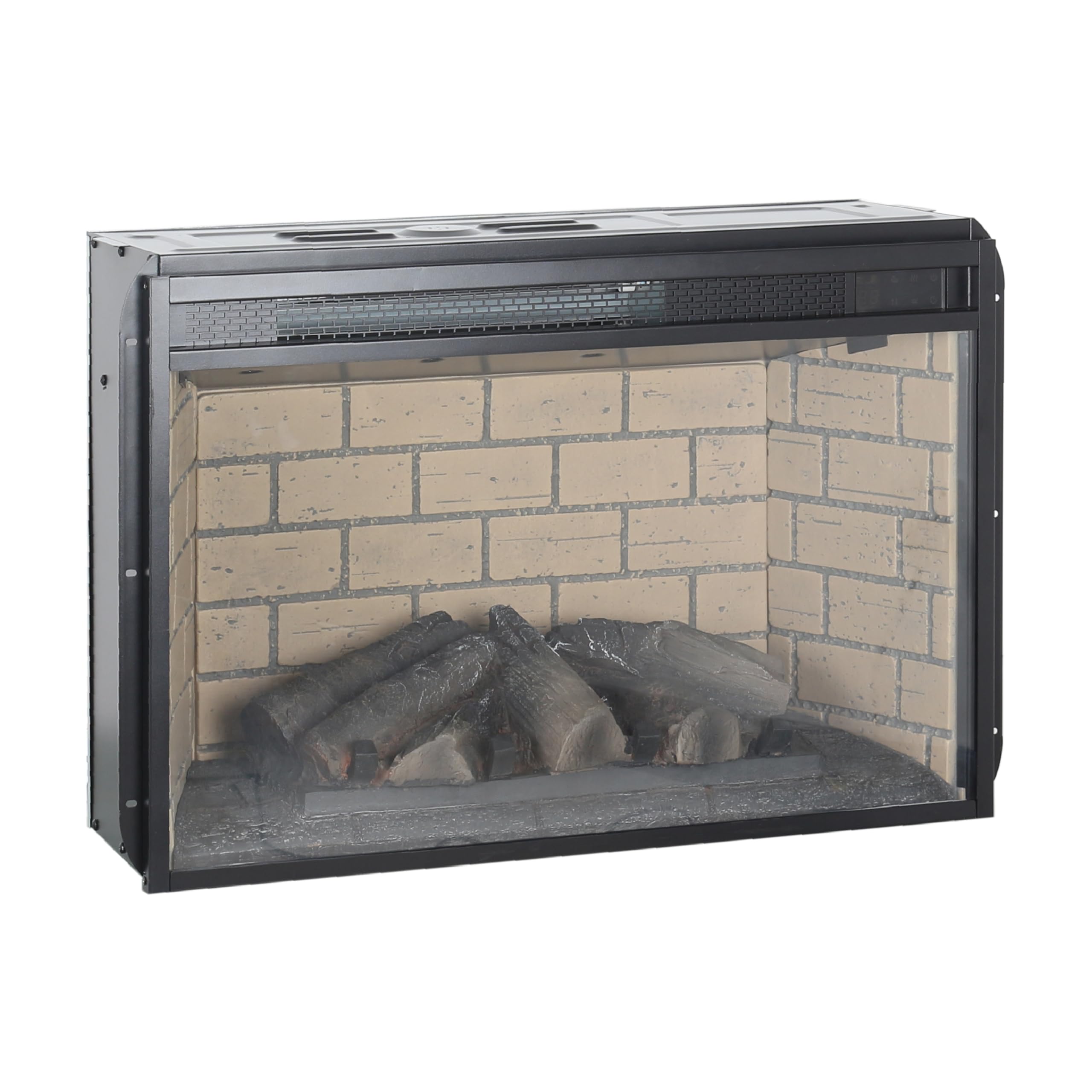 Freestanding or Wall Mounted Electric Fireplace with Adjustable Flame Color & Remote Control,Fireplace Insert,fire Places Electric Fireplace,Livingroom,Kitchen,Bedroom 36 Inch,Antique Black