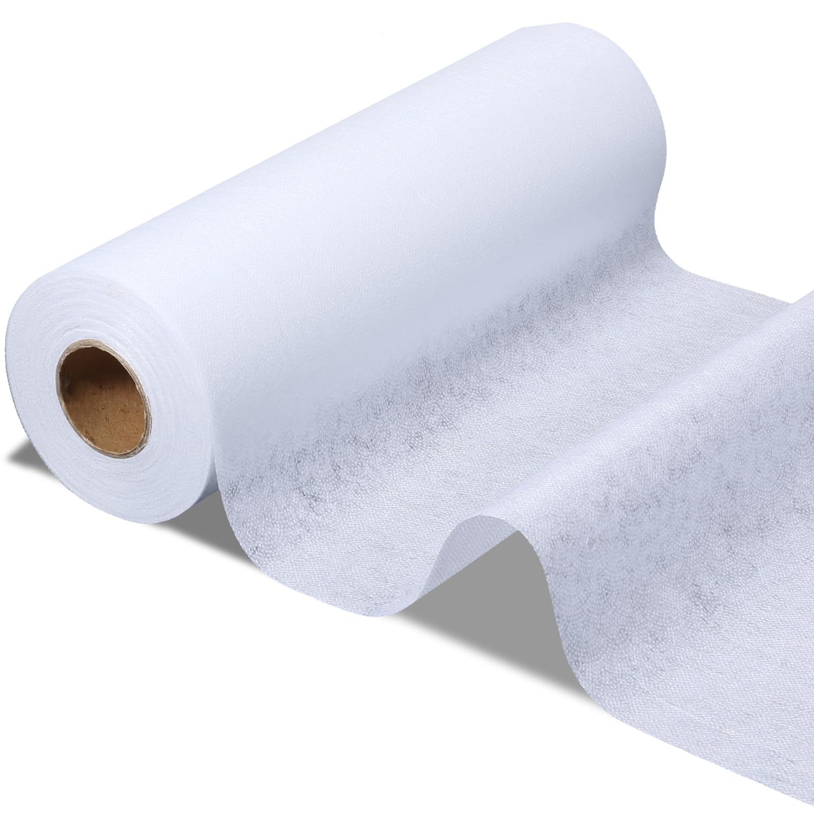 Fusible Interfacing, 11.42"x33 Yards Medium Weight Iron-On Non-Woven Fabric Interfacing, Single- Sided Fusible Interlining, for Sewing Hand Crafts and DIY Crafts Supplies
