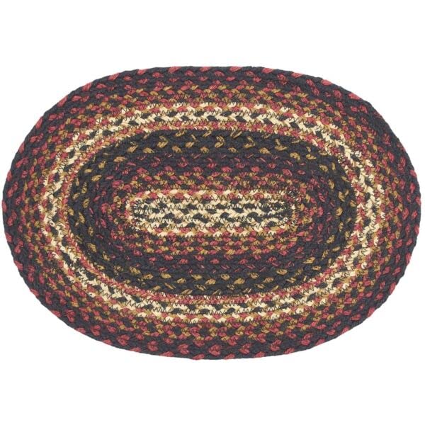 for Farmhouse RED Black Mustard Braided Jute Table MAT Candle Doily Seasonal Ornaments Home Décor