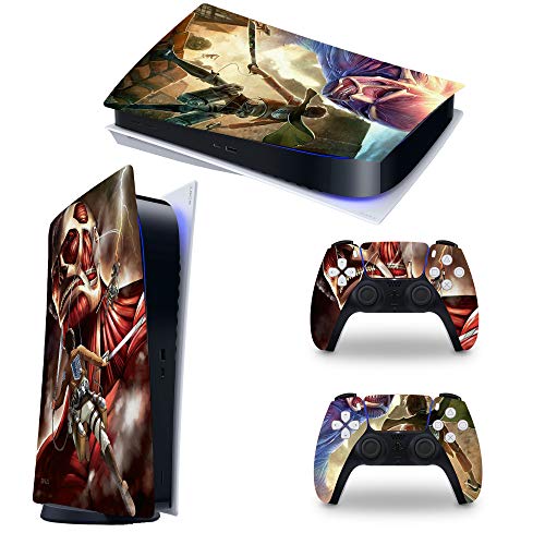 Giant People Attack - PS5 Digital Edition Skin Console and 2 Controller, Vinyl Decal Sticker Full Cover Protective