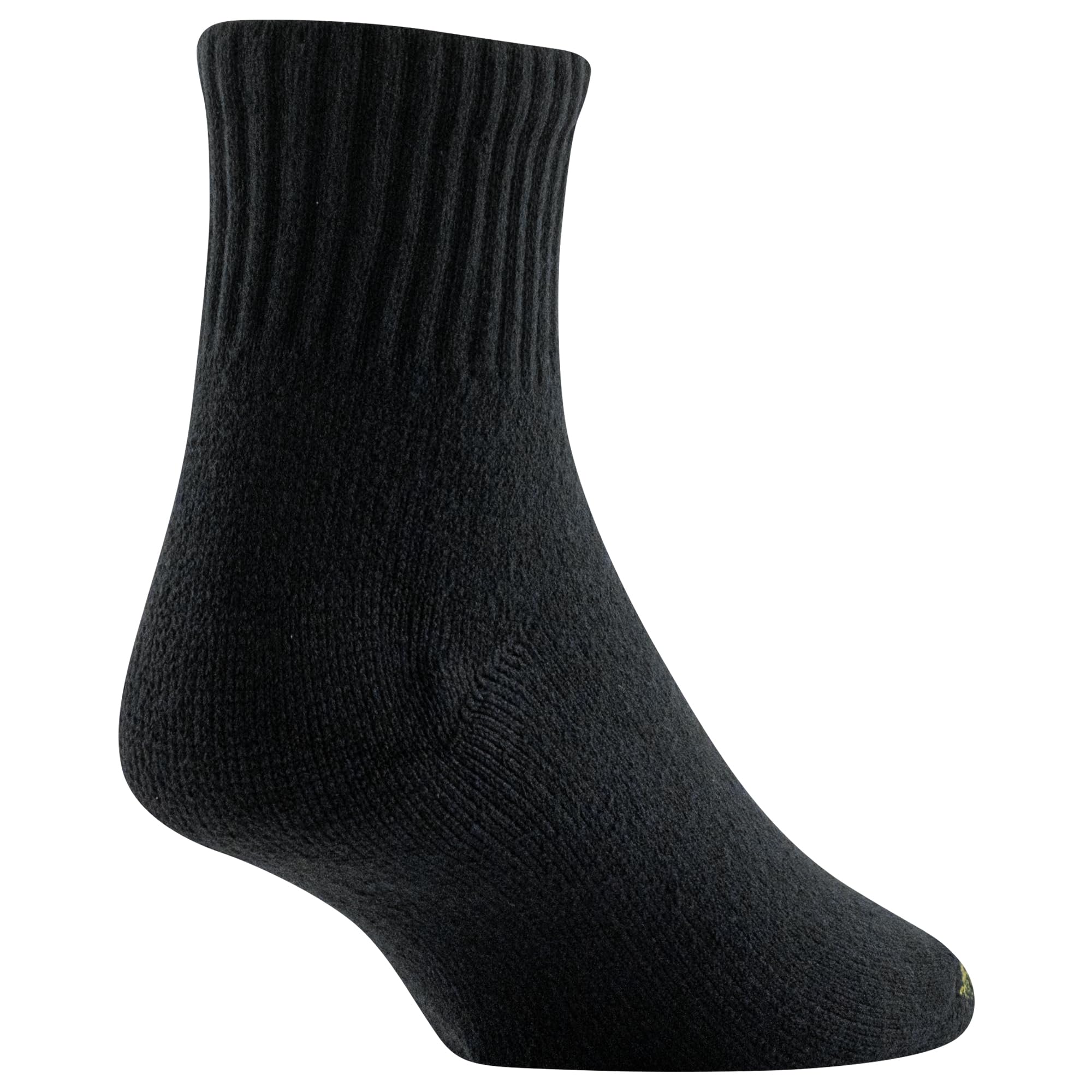 GOLDTOE Men's Ultra Tec Performance Ankle Socks, 3-Pairs, Black, Large