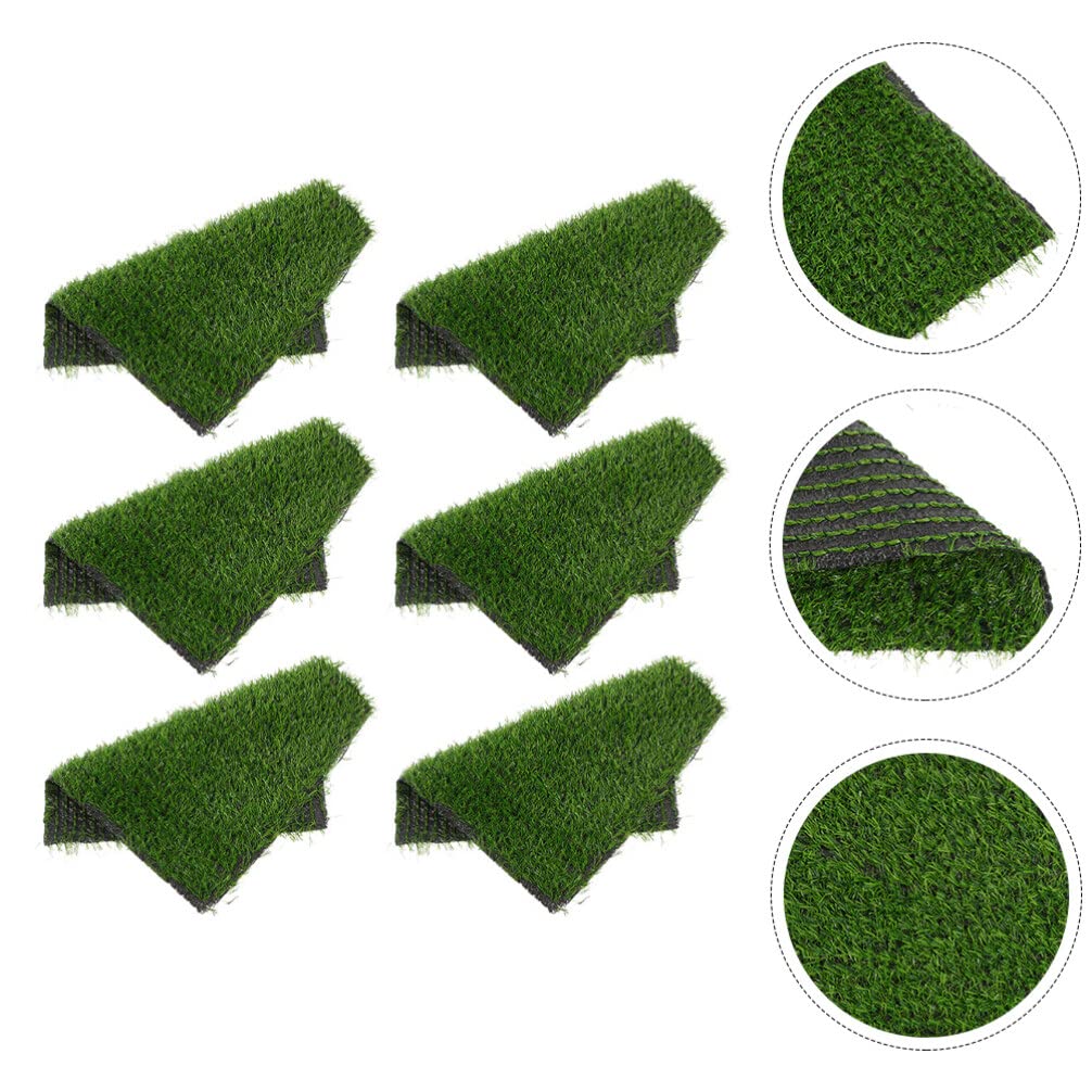 FOMIYES 10Pcs Chicken Nesting Box Pads, Washable Fake Turf Mats, Artificial Grass Carpet, Reusable Hen Nest Boxes Pad for Chicken Bedding Nesting 7.86 in