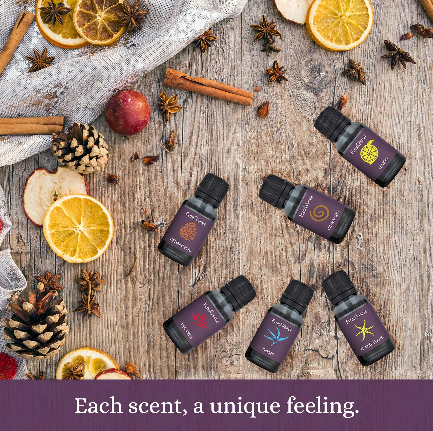 floraVerve Customized Essential Oils Set, Build Your Own Starter Kit, Pick Only Those You Like! (10 x 5ml Natural Aromatherapy Essential Oils + 1x30ml Carrier Oil)