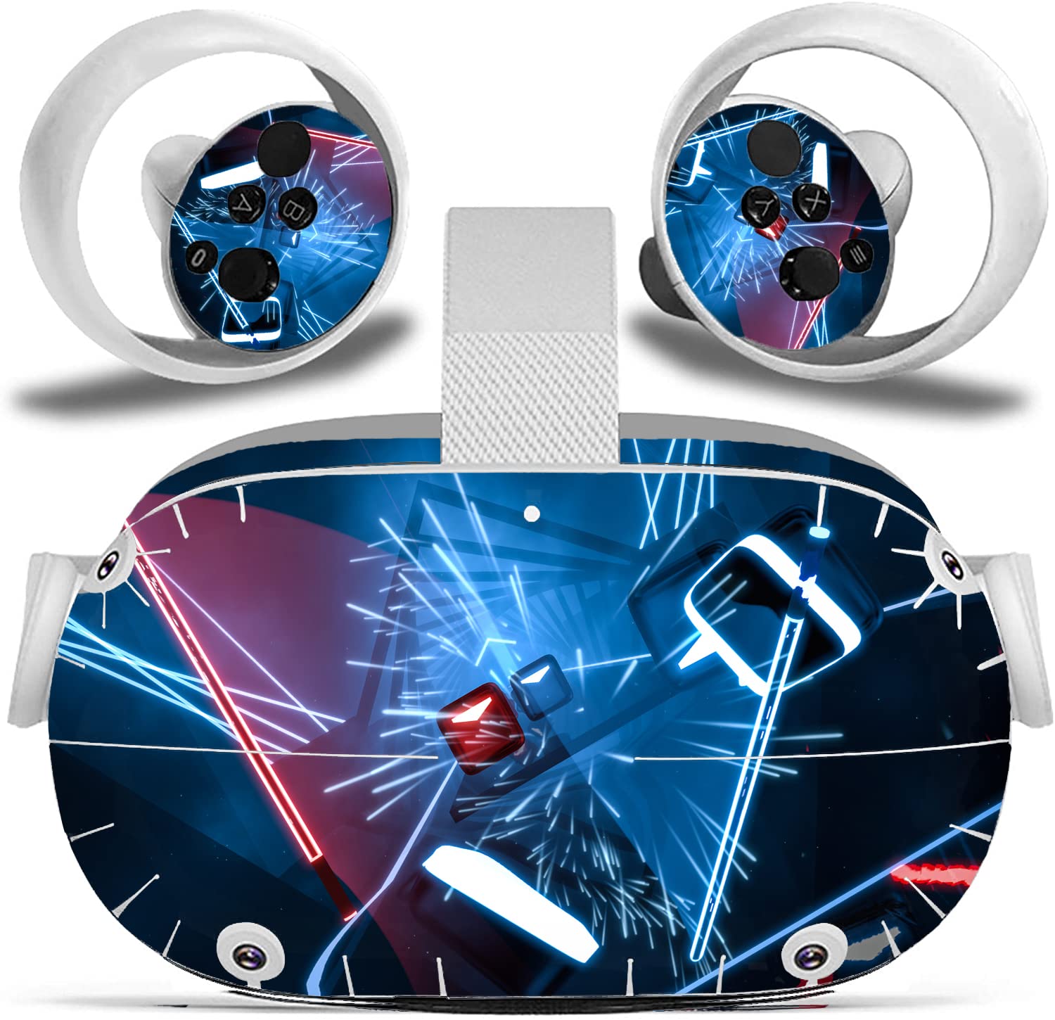 Game Oculus Quest 2 VR Headset and Controller Skin, Vinyl Decal Skin for VR Headset and Controller, Virtual Reality Protective Accessories