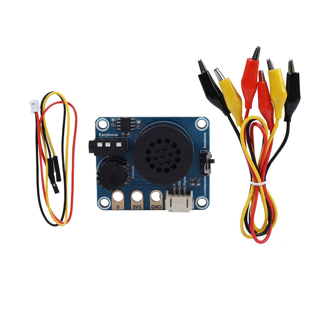 fosa Speaker Module Expansion Board for Micro: bit BBC NS8002 Chip Compatible Speaker for Micro: bit Music Player Support Headphone,Volume Adjustment Function