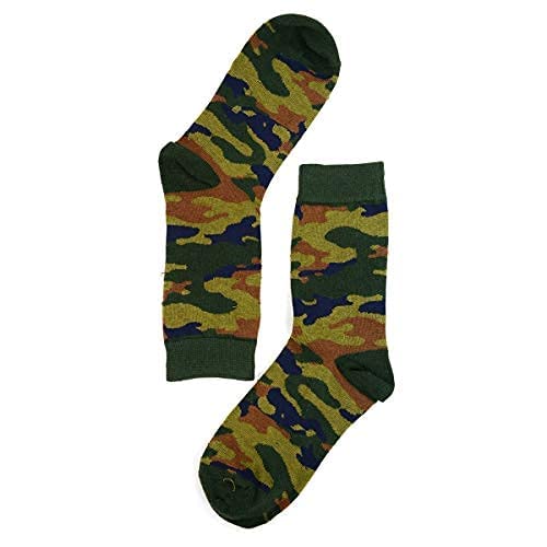 Forest & Twelfth Women’s Crew Cut Socks, Miscallaneous Fun Themes, Unique Graphic Socks, One Size Fits Most (Camouflage)