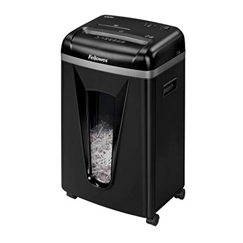 Fellowes 450M 9-Sheet Micro-Cut Paper and Credit Card Shredder with SilentShred (4074001), Black
