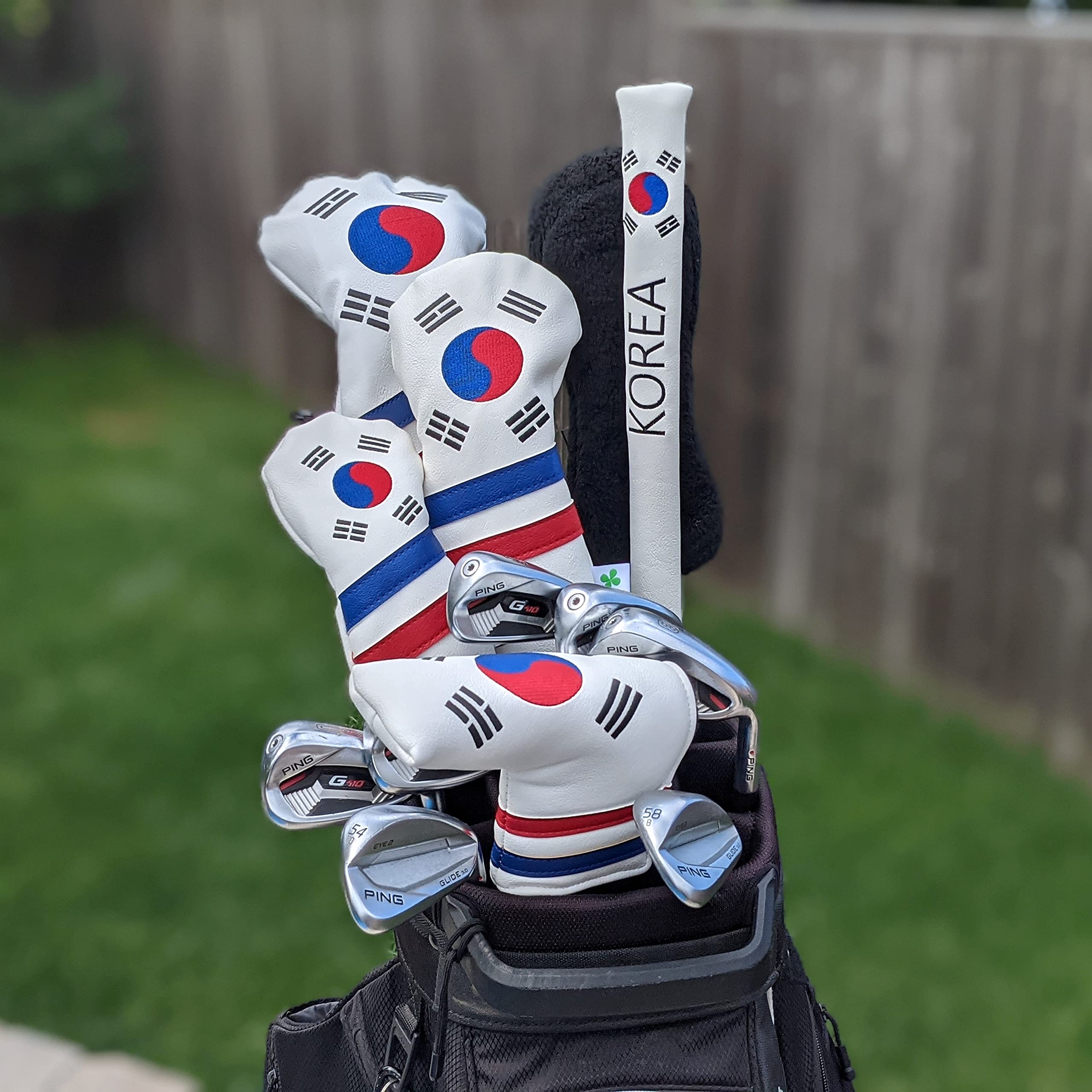 Foretra - Limited Edition Korea Flag Design - Fairway Wood Head Cover - Tour Quality Golf Club Cover - Style and Customize Your Golf Bag