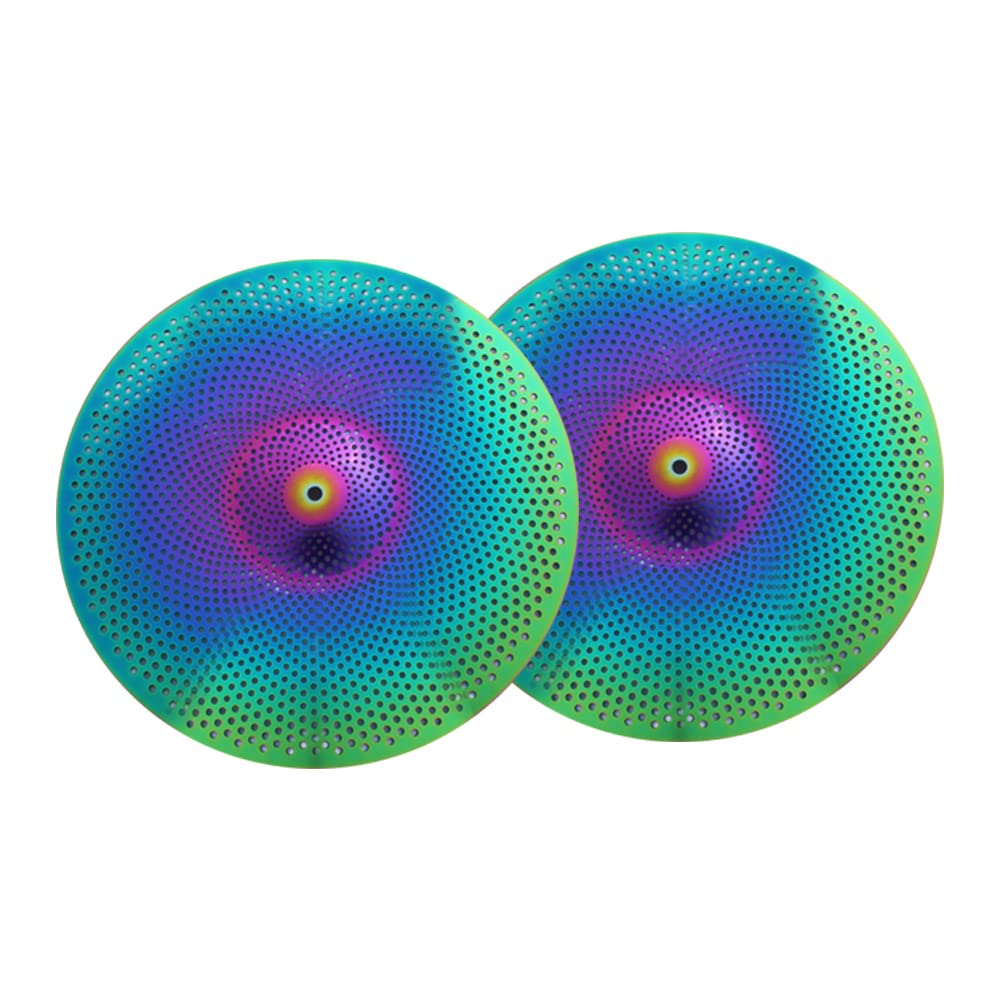 Mosico Low Volume Cymbal Mute Cymbal Rainbow Splash Crash Mute Cymbal Drum Cymbal (14"HH)