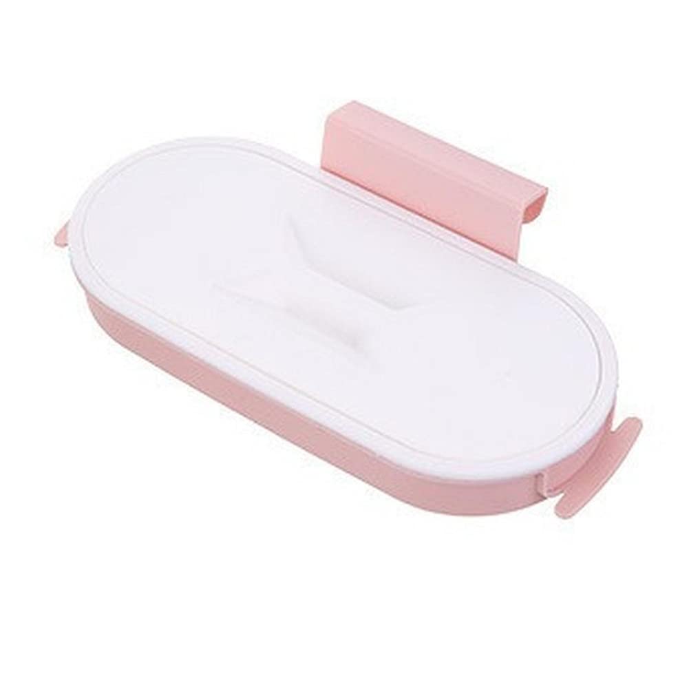 yuanxue 2Packs ABS Hanging Trash Bag Holder with Lid Over The Cabinet Door Cupboard Waste Garbage Trash Rack Hanger Multi-Purpose Storage Bag Holder for Kitchen Food Fruit Rubbish (Pink)