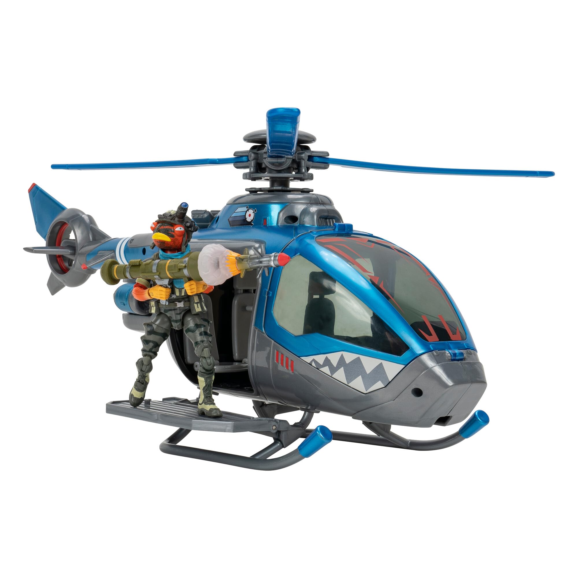 Fortnite The Choppa (Seven Wrap) Vehicle - 20-Inch Electronic Helicopter with Spinning Rotors and LED Lights plus Figure and Accessories