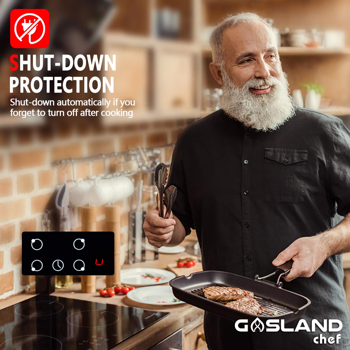 GASLAND Chef Induction Cooktop 30 Inch, Built-in Electric Cooktop 4 Burners Electric Stove Top, Sensor Control Induction Hob with Child Safety Lock and Timer 240V