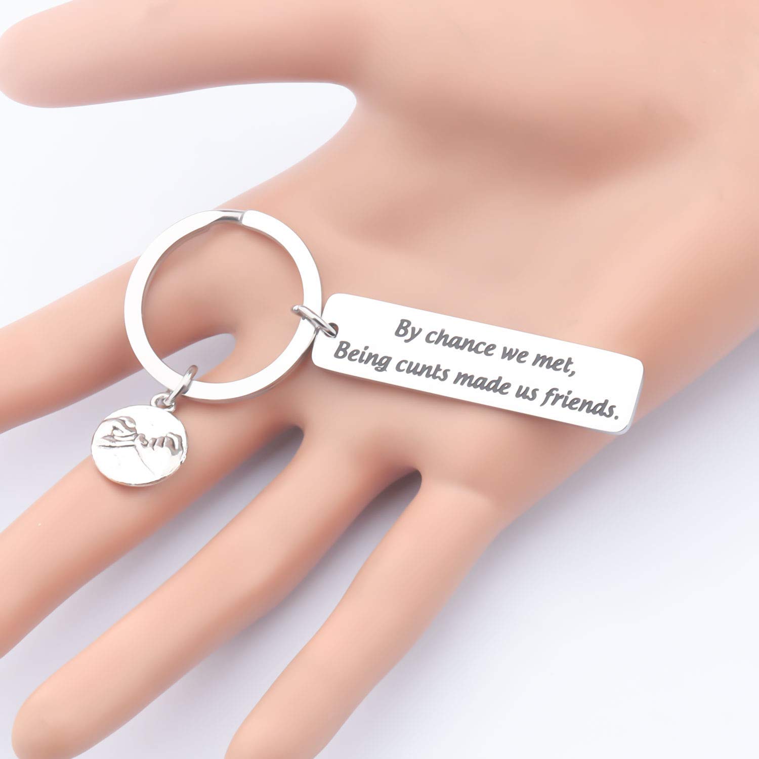 Friendship Gift Coworker Gift By Chance We Met Being Cunts Make Us Friends Keychain Picky Promise Charm Gift (By Chance K)