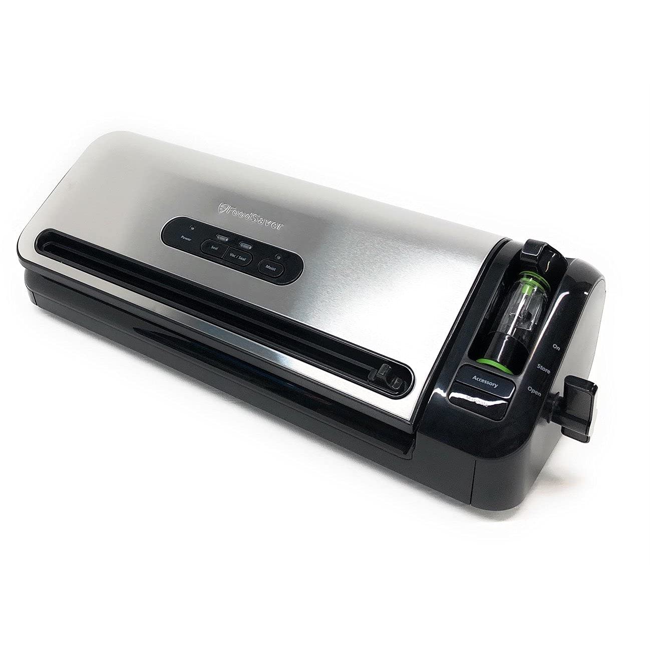 FoodSaver 2-in-1 Vacuum Sealing System With Extra-Wide Sealing Strip, Handheld Sealer & Built-In Roll Storage