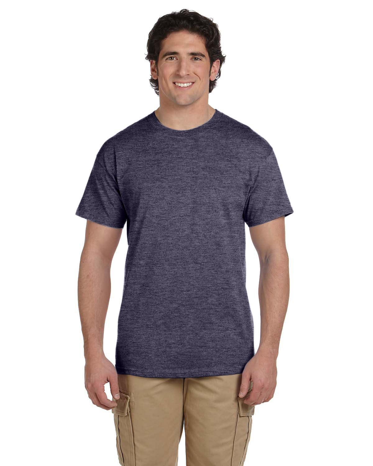 Fruit of the Loom 5 oz. Heavy Cotton HD T-Shirt (3931) Vintage Heather Navy XL