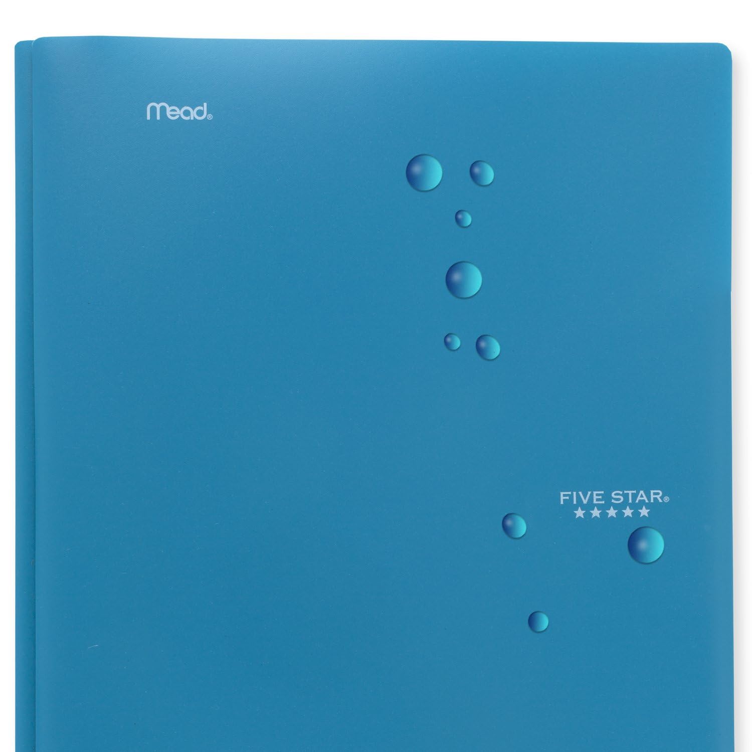 Five Star 2 Pocket Folders, 4 Pack, Plastic Folders with Prong Fasteners, Holds 11” x 8-1/2”, Tidewater Blue, White, Amethyst Purple, Harvest Yellow (38136)