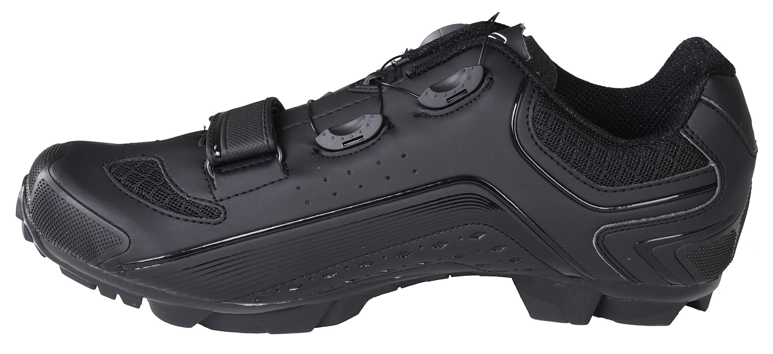 Gavin Pro MTB Shoe, Quick Lace - SPD Cleat Compatible Mountain Bike Shoe Black