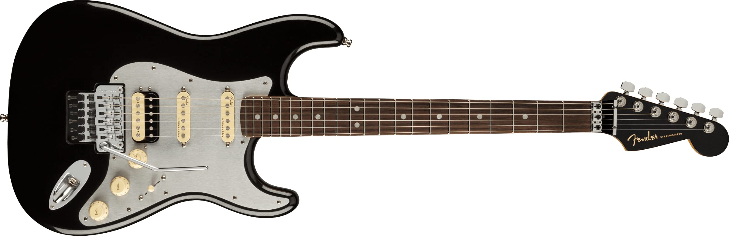 Fender American Ultra Luxe Stratocaster Floyd Rose HSS - Mystic Black with Rosewood Fingerboard