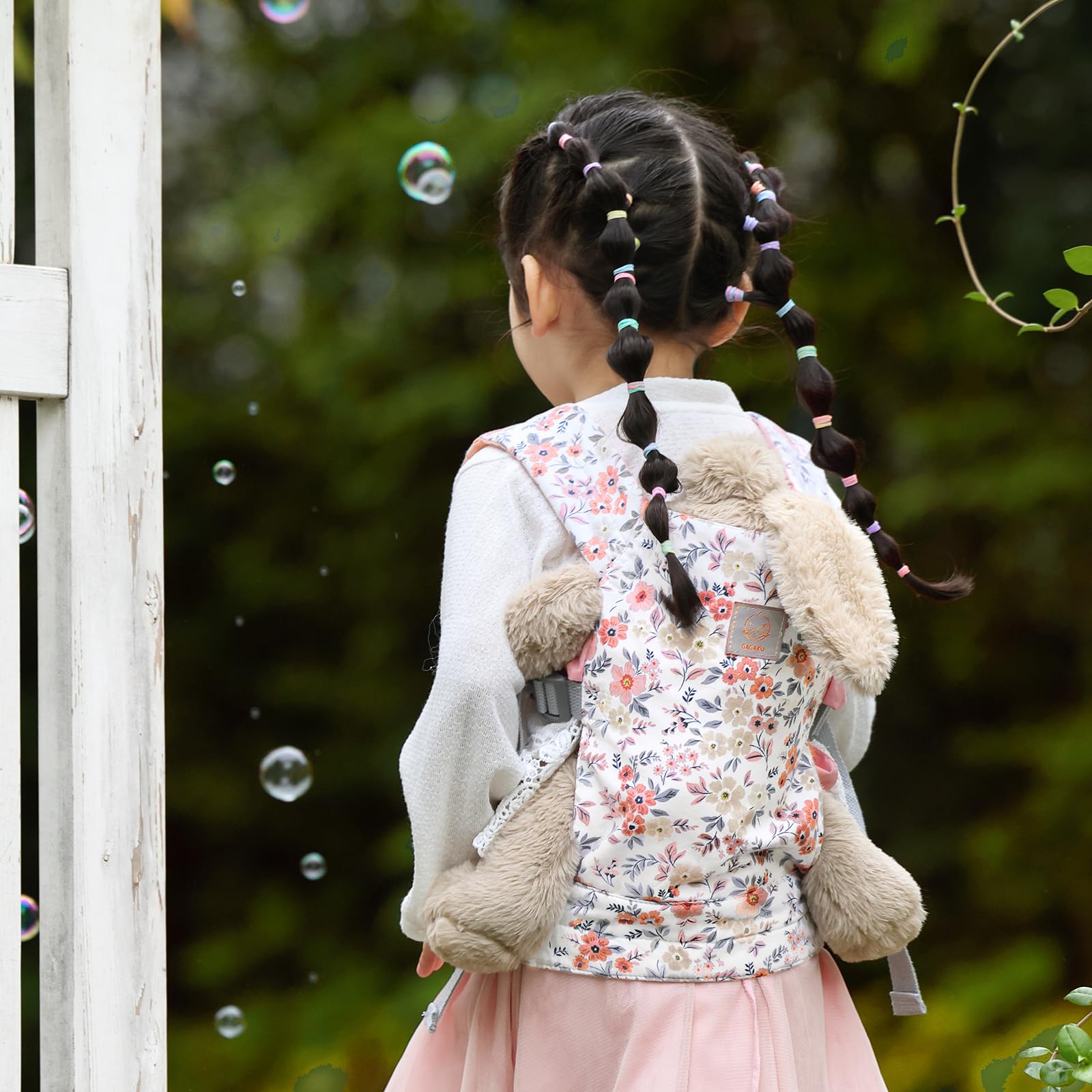 GAGAKU Dolls Carrier Front and Back Soft Cotton for Baby Girls Over 36 Months, Cute Pattern