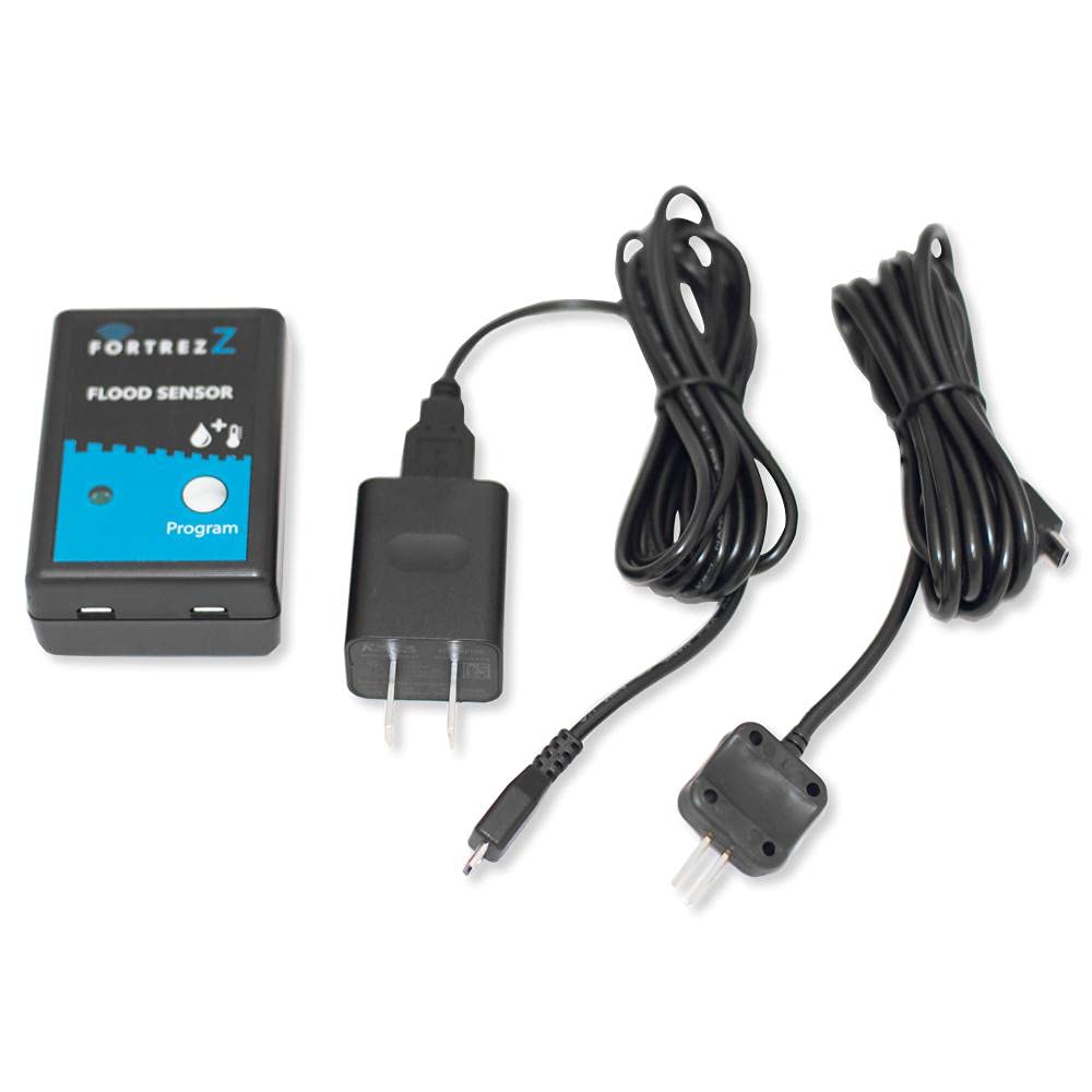 FortrezZ FTS05PUS Z-Wave Plus Flood & Temperature Sensor with Probe & Power Supply Gen3 - US