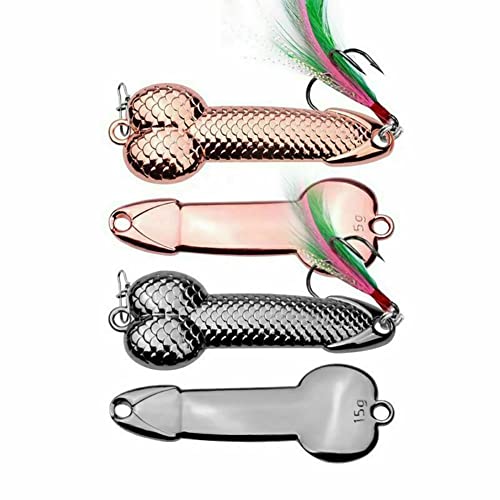 Fishing Lures Fish Metal Spinner Bait Tools Tackle Hook Baits Tool Accessories (Rose Gold 7 g)