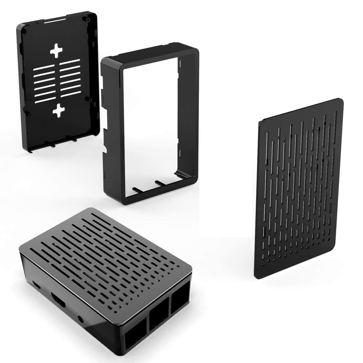 for Raspberry Pi 3 B+ / Pi 3, 3.5 inch Touch Screen with Dual Use Case, 320x480 Pixel Monitor TFT LCD [Support Raspbian, Ubuntu, RetroPie, Kali]