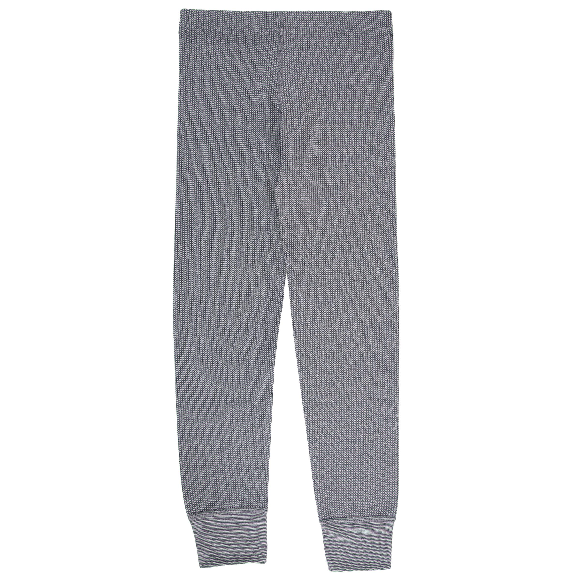 Fruit of the Loom boys Premium 2-pack Thermal Waffle Base Layer Bottom, Black/Heather Greystone, 10 12 US