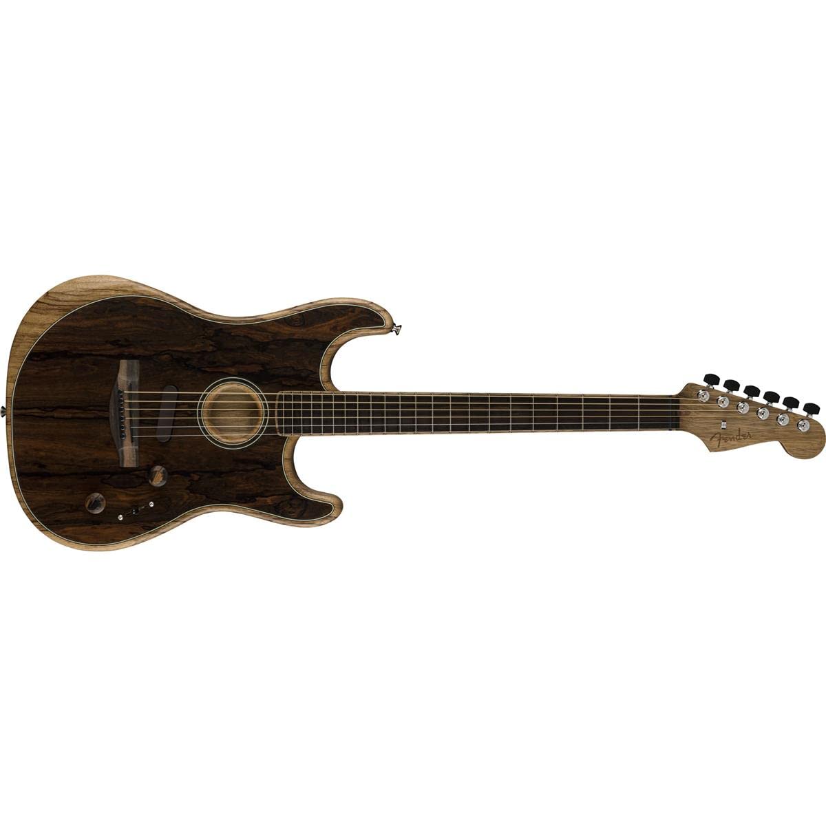 Fender American Acoustasonic Stratocaster Acoustic Guitar, Ebony Fingerboard, Ziricote
