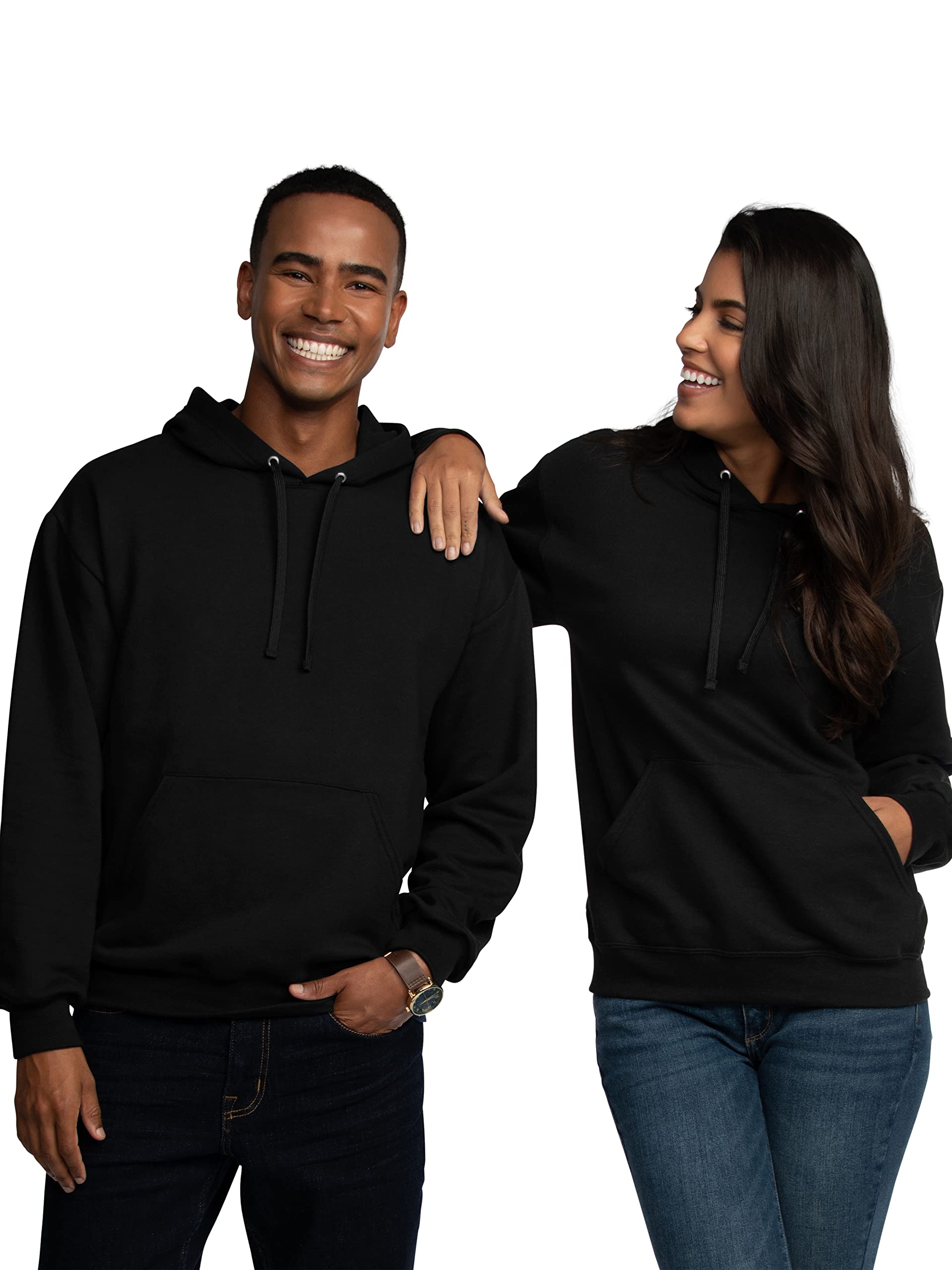 Fruit of the Loom mens Eversoft Fleece Sweatshirts & Hoodies Shirt, Pullover - Black, 3X-Large US