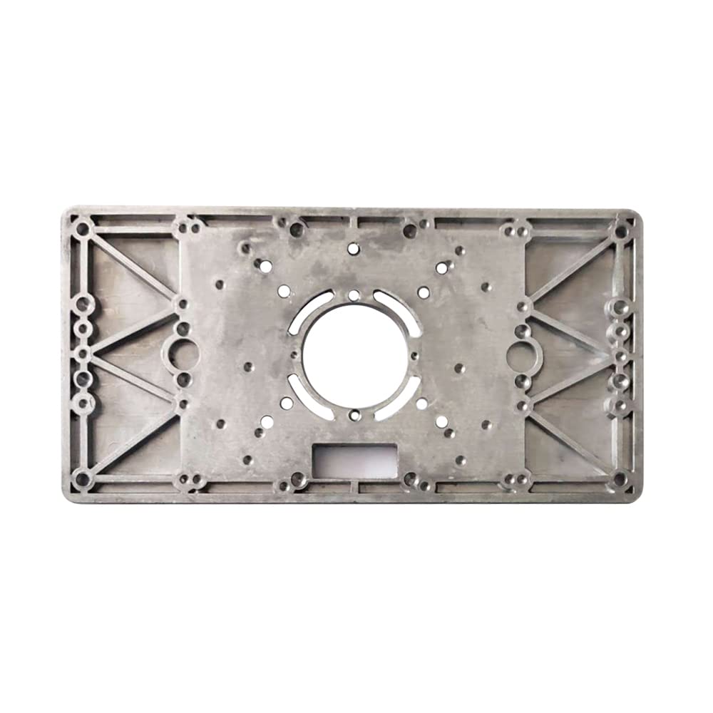 Geevorks Router Table Insert Plate,Aluminum Router Table Plate with 4 Insert Rings,9.3 x 4.7 x 0.3inch