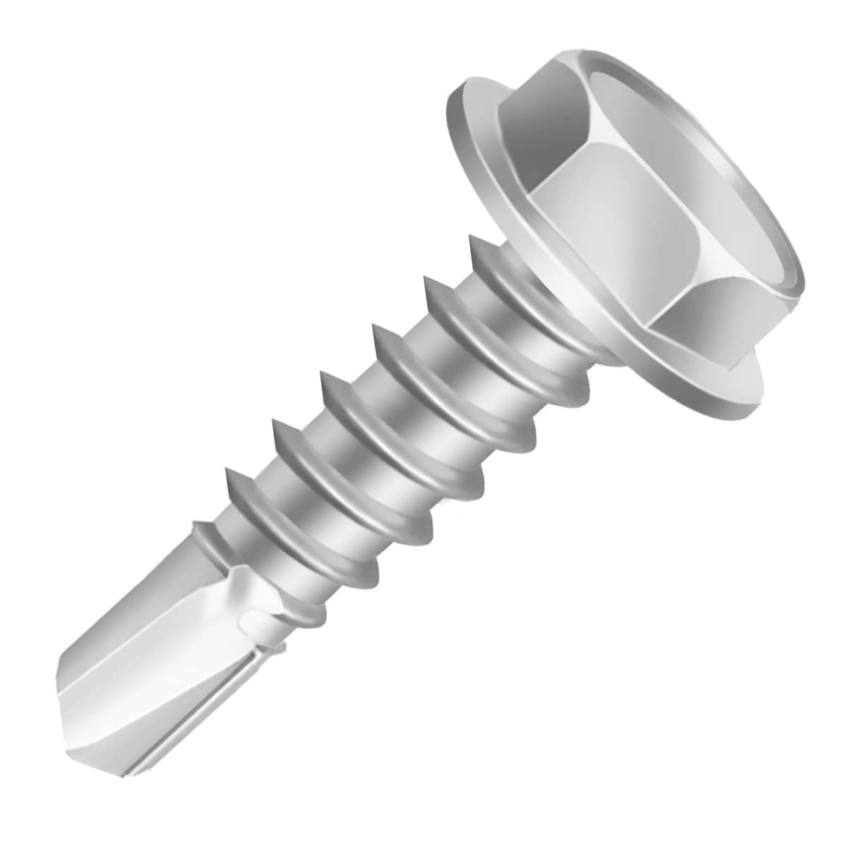 No.10-3/4" HEX Washer Head Screw SELF-Drilling Point ZINC Plated (Box 1000 Screws)
