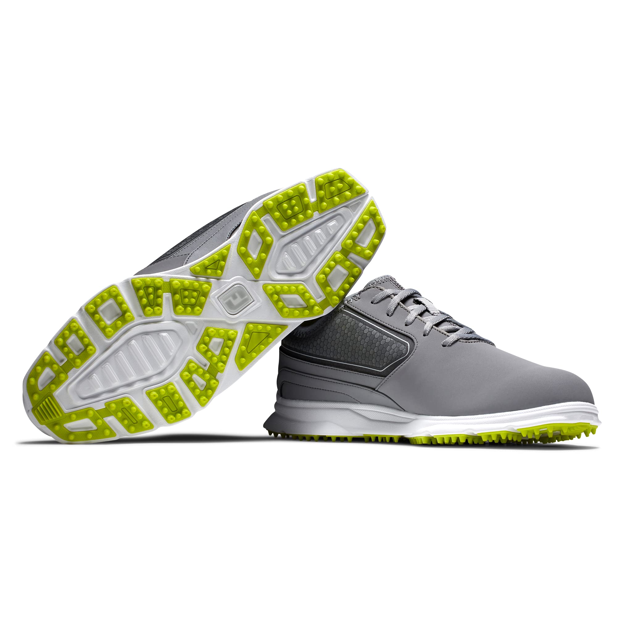 FootJoy Men's Superlites XP Golf Shoe, Grey/Lime, 12 Wide