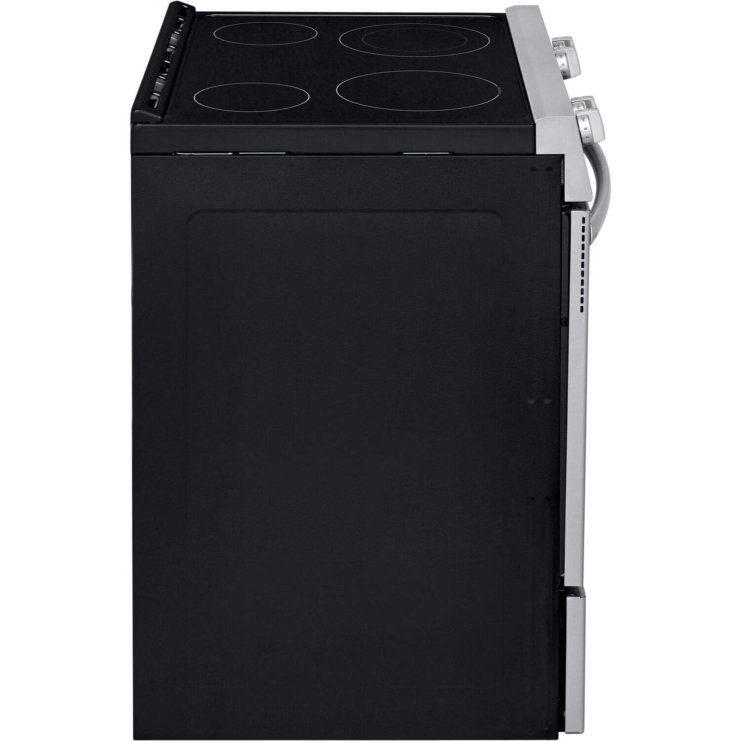 Frigidaire FFEH3051VS 30 Inch Freestanding Electric Range with 4 Elements, Smoothtop Cooktop, 5 cu. ft. Total Oven Capacity, Self-Cleaning Mode, Storage Drawer, ADA Compliant, in Stainless Steel