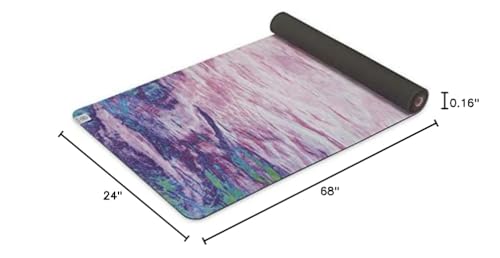 Gaiam Soft-Grip Yoga Mat - Microfiber Towel Top with Rubber Backing Dual-Sided Yoga & Exercise Mat for Hot Yoga, Sunset