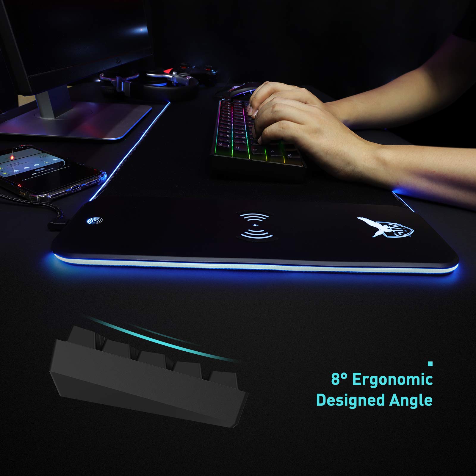 GIM KB-64 60% Mechanical Gaming Keyboard, 64 Keys RGB Backlit Hot Swappable Wired Keyboard with Full Keys Programmable (Gateron Optical Brown Switch)