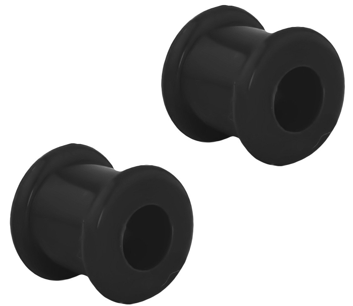 Forbidden Body Jewelry Set of Black 0G Ultra Soft Comfort Fit Silicone Ear Gauges, 0 Gauge 8mm Flat Double Flared Tunnel Plug Earrings