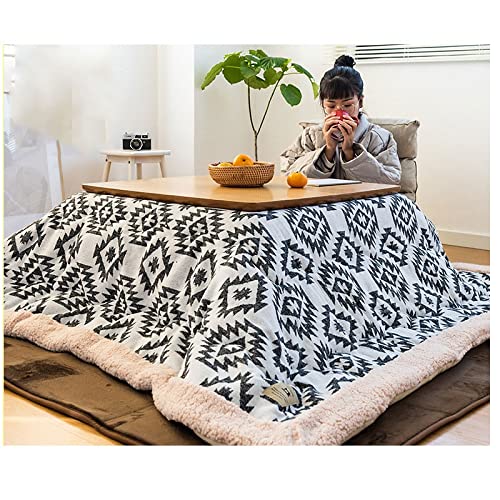 GUABI-CHENCHEN Kotatsu Futon Rectangle Shape, Kotatsu Table with Heater and Blanke, Available in Four Seasons, Easy to Clean, Double-Sided Use Soft Flannel Kotatsu Futon Comforter CHENCHEN