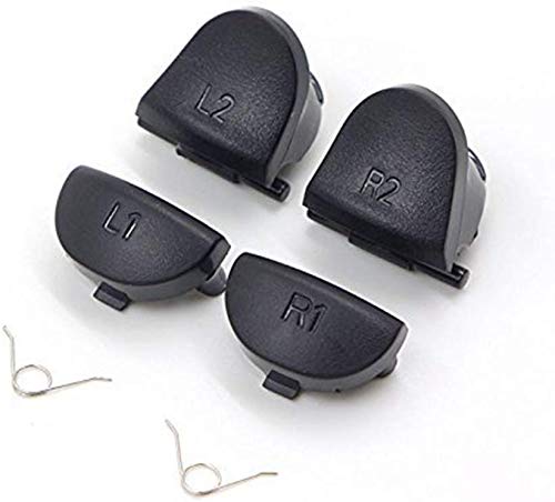 for Sony Playstation 4 PS4 for Dualshock 4 L1 R1 L2 R2 Trigger Springs Buttons + 2 Joystick Thumb Sticks + 2 Joystick Silicone Caps + 2 Springs + 1 Screwdriver + 1 Set Silicone Conductive Rubber Pads